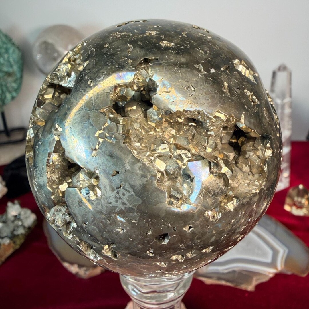 Collector Quality Pyrite Sphere From Peru • Cubic Crystal Formations - Etsy