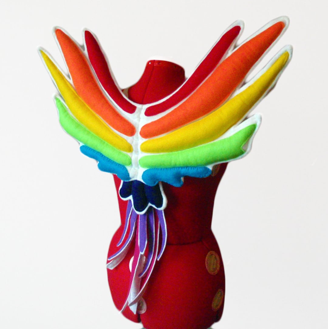 Rainbow Bird Wings. Bright Color Parrot Phoenix. Durable. - Etsy