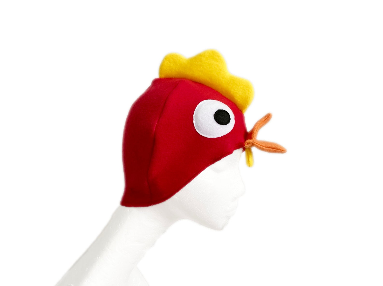 Red Chicken Hat. Bird, Fleece, Five Sizes, Three Color Options - Etsy