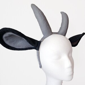 Natural Goat Ears and Horns. Choose Grey or Brown Color. - Etsy
