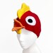 Red Chicken Hat. Bird, Fleece, Five Sizes, Three Color Options - Etsy