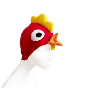 Red Chicken Hat. Bird, Fleece, Five Sizes, Three Color Options - Etsy