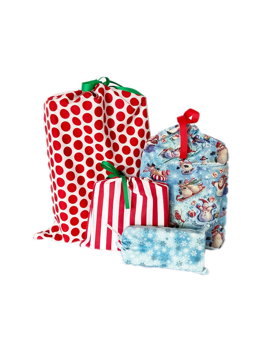 Quick Wrapping Paper, Set of 4, Reusable, Christmas, Earth-friendly - Etsy