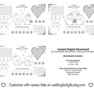 Wedding Activity Printable, Kids Distraction, Instant Download PDF ...