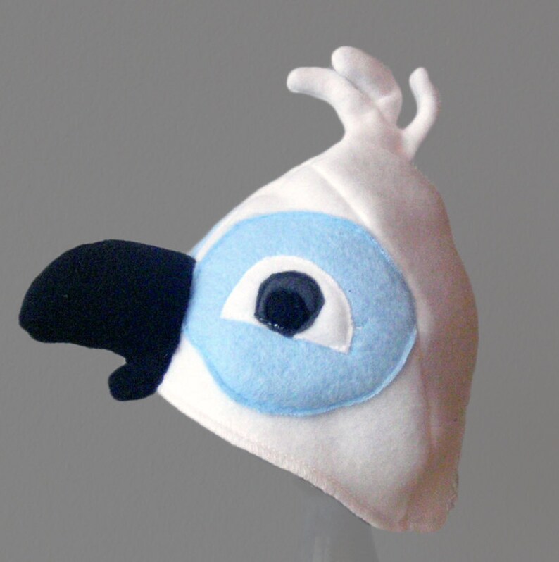 Cockatoo Hat. White Parrot Blue. Amazon Rain Forest. - Etsy
