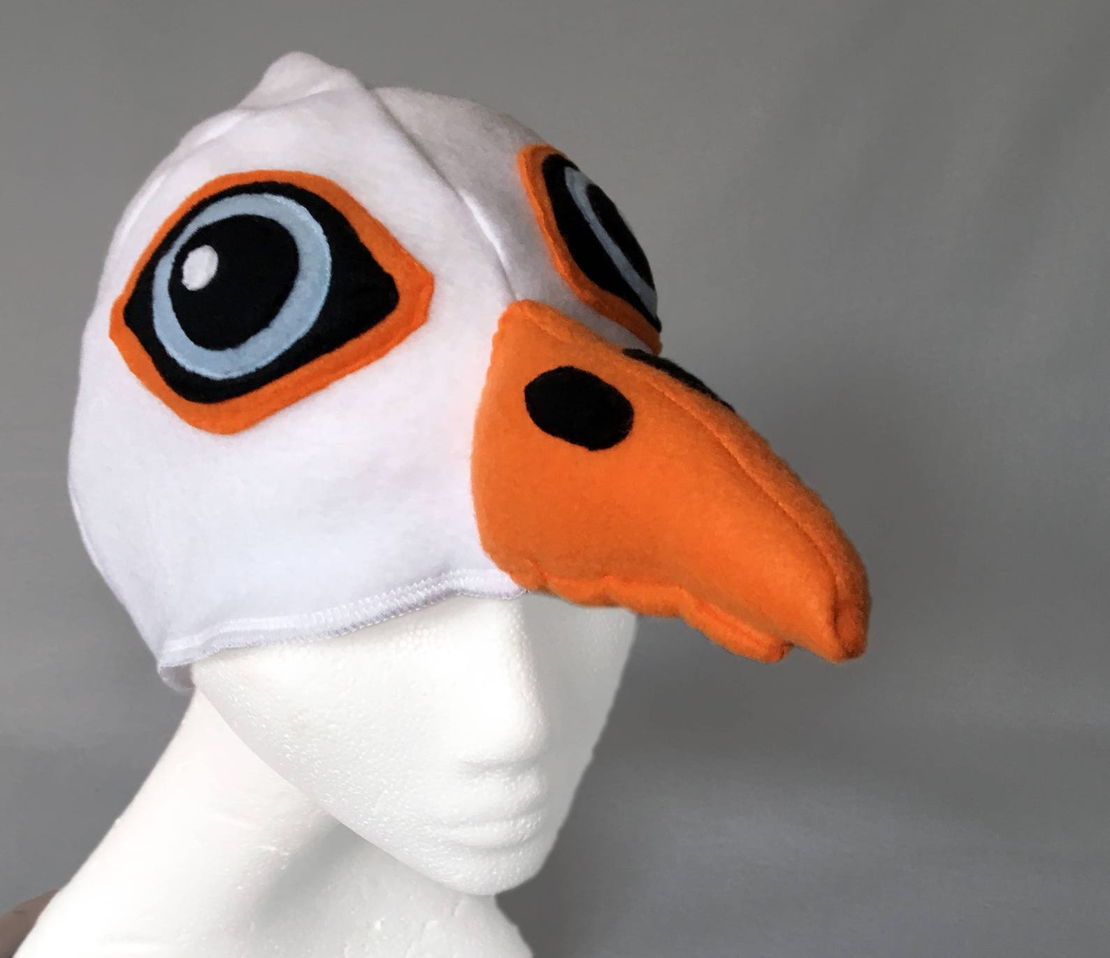 Goose Hat White or Grey Fleece Cartoon Play Bird - Etsy