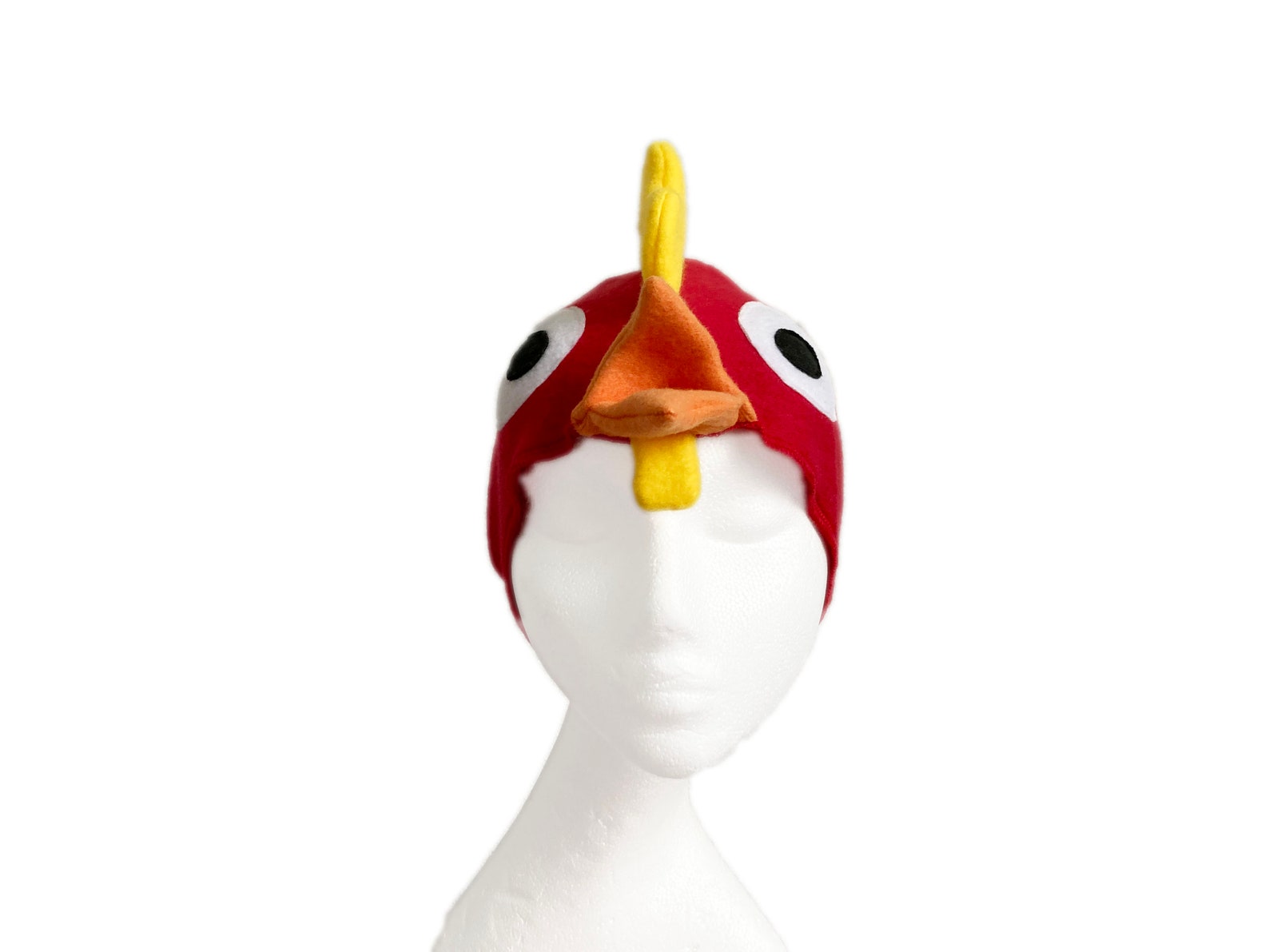 Red Chicken Hat. Bird, Fleece, Five Sizes, Three Color Options - Etsy