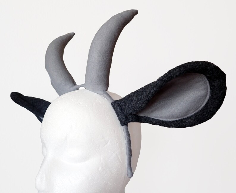 Custom Color Goat Ears With Horns - Etsy