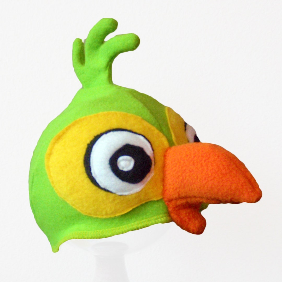 Green Parrot Hat. Pirate Macaw Bird, Fleece. - Etsy