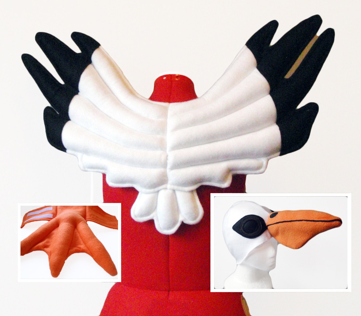 Pelican Wings Hat Feet. Bird Costume Goofy Bird Fun. | Etsy