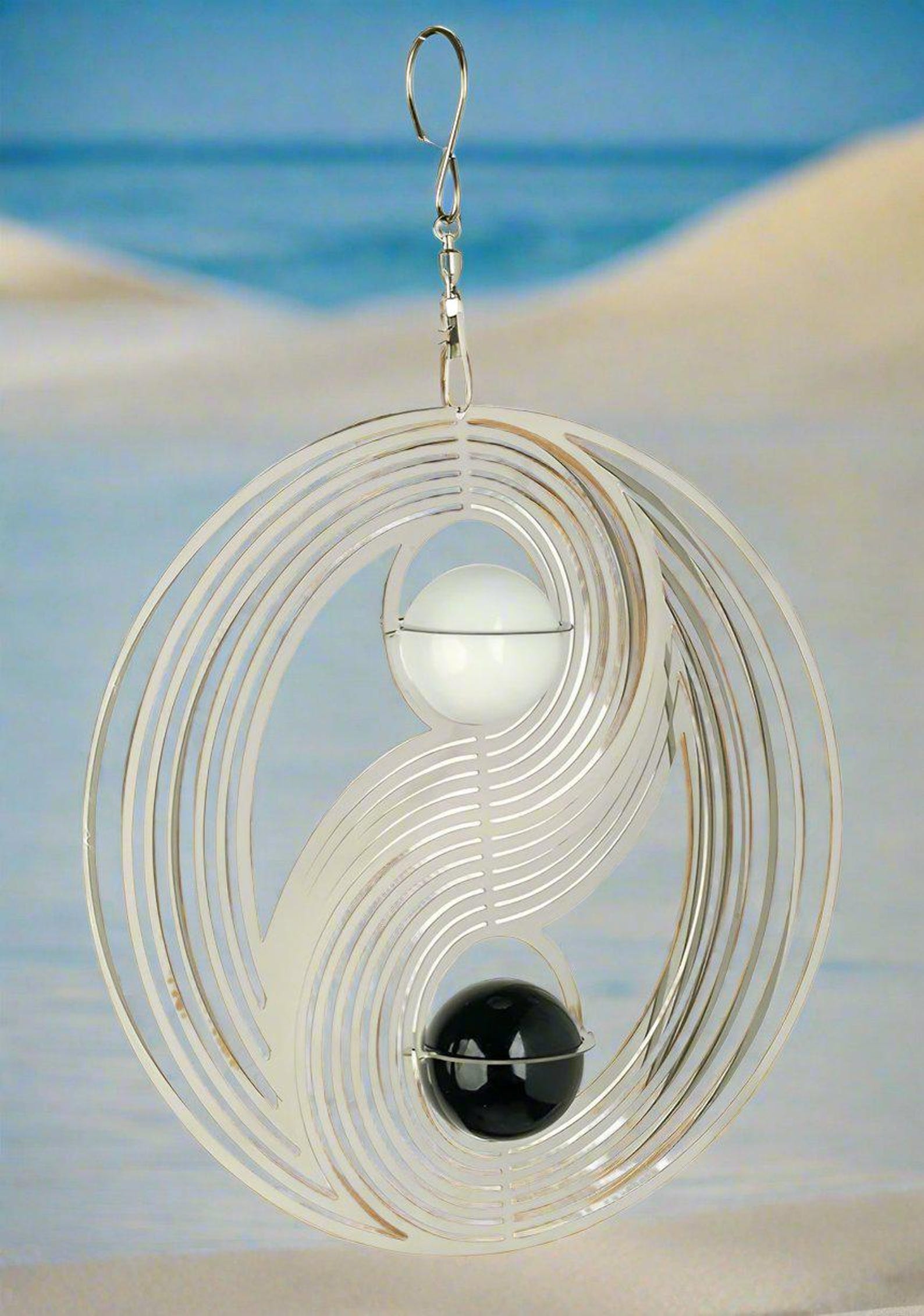 Yin-yang Cosmo Wind Spinner - Mirror-finished Stainless Steel With ...