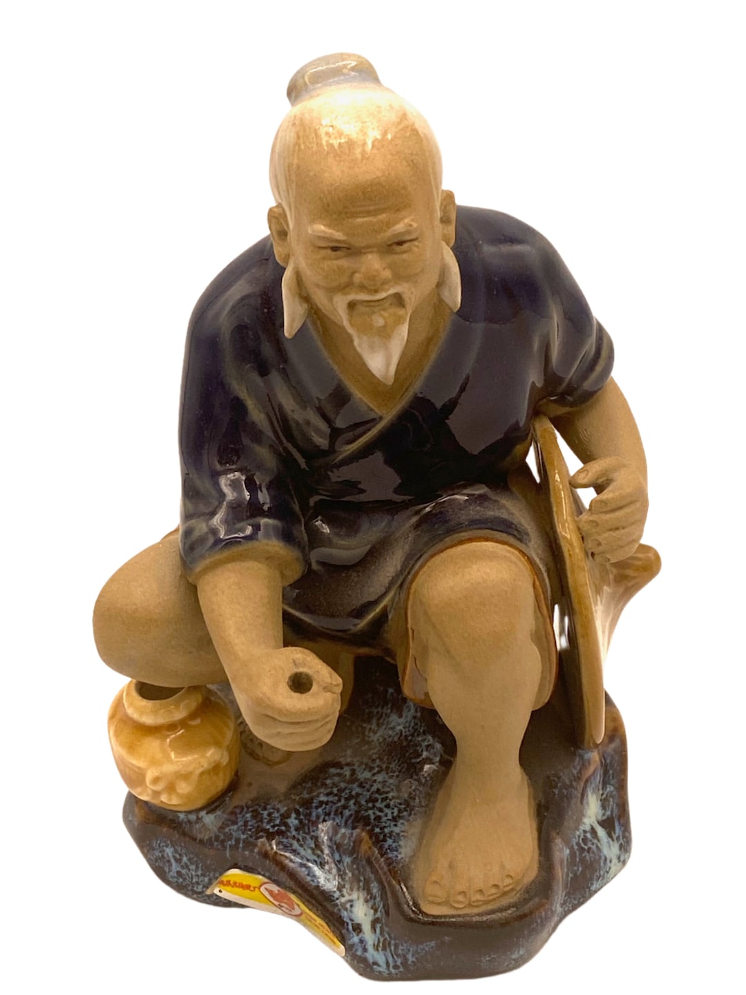 Shiwan Chinese Mudman Figurine Vintage Fisherman Mud Man 5.50" Tall - Etsy