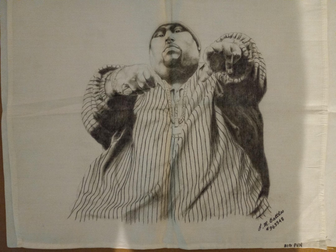 Big Pun Ink and Pencil Drawing on Clothe, Mimicksdesign, by Lamonte M ...