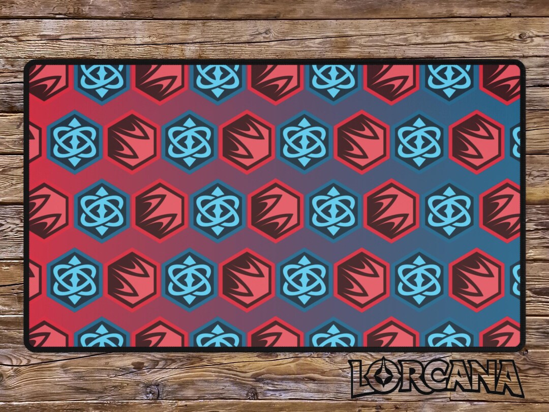 Lorcana Ink Ruby Sapphire Deck Inspired TCG Play Mat - Etsy