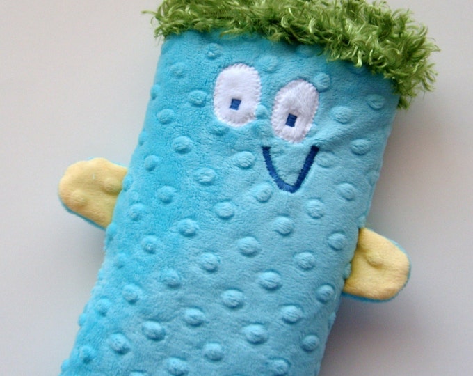 Turquoise Lime Green and Yellow JOJO Minky Dot Boo Boo Rice Bag Baby 5 ...