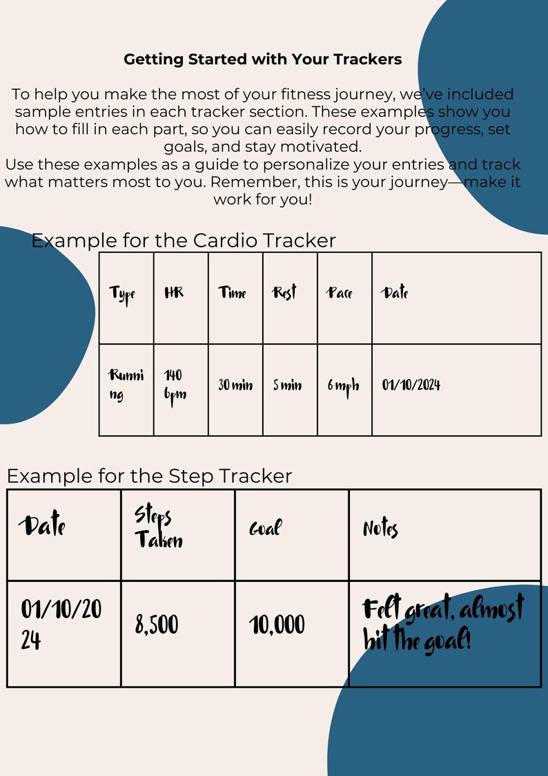 Motivated Fitness Planner | Printable Workout, Step, & Cardio Tracker ...