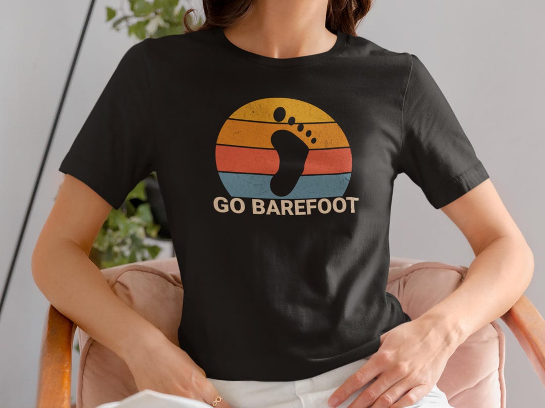 Earthing T-shirt Grounding Nature Tee Go Barefoot Shirt Unisex Jersey ...