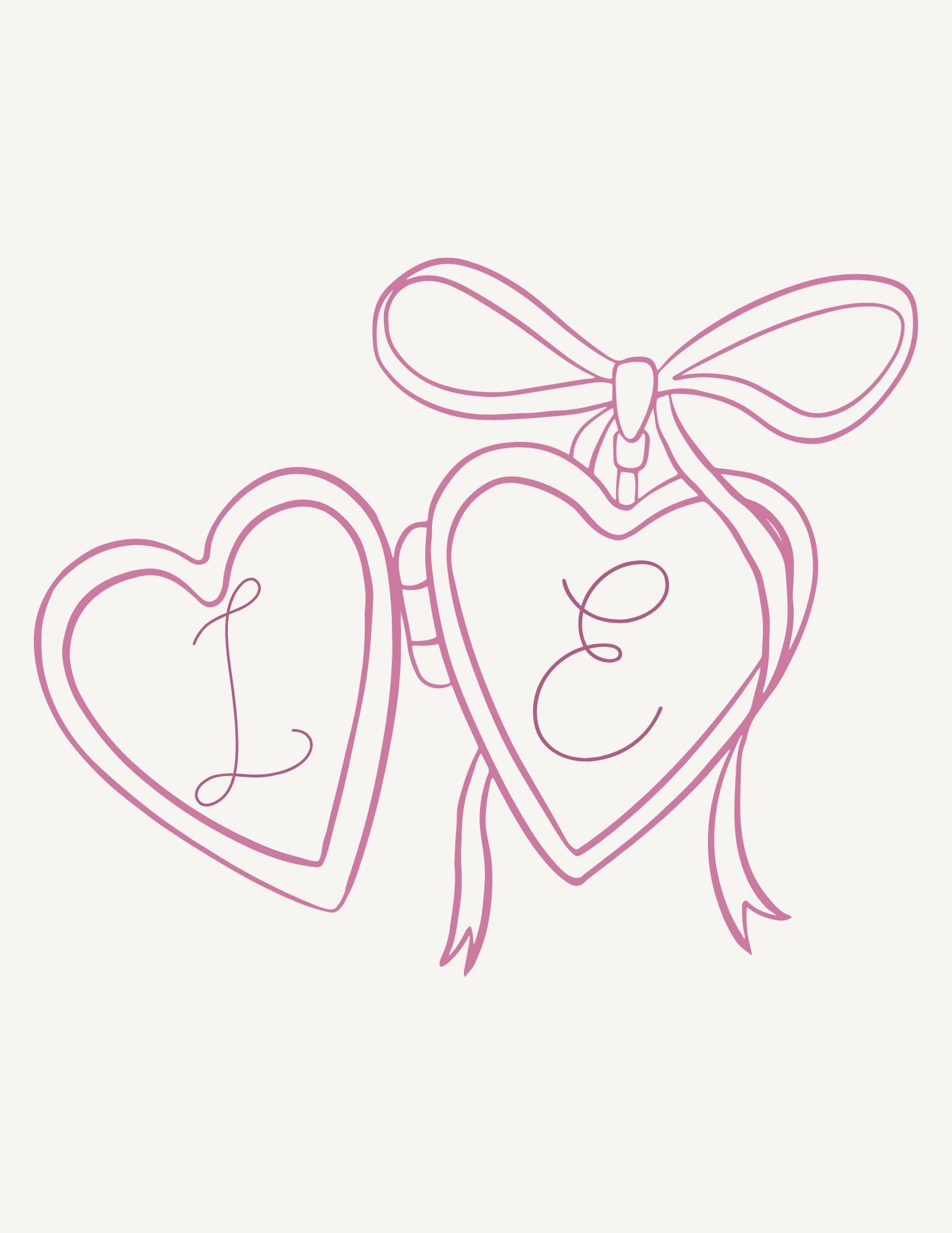 Initial Heart Locket - Canva Template - Etsy