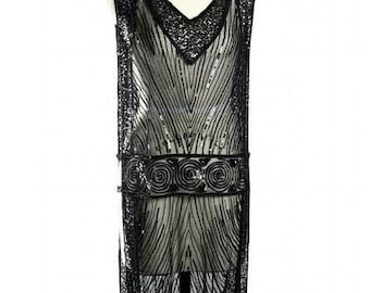 CRYSTAL 1920s Art Deco Beaded Vintage Flapper the Great - Etsy
