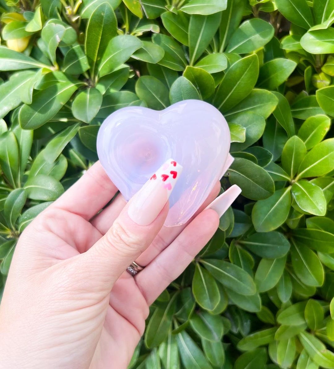 Pink Frosted Heart Glass Hand Pipe | Pink Pipe | Girly Pipe - Etsy