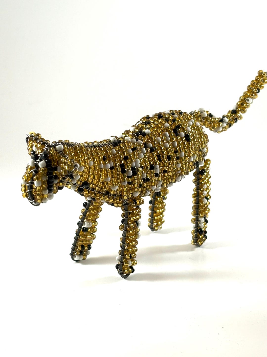 Maasai Beaded Cheetah Ornament - Handmade in Tanzania - Etsy