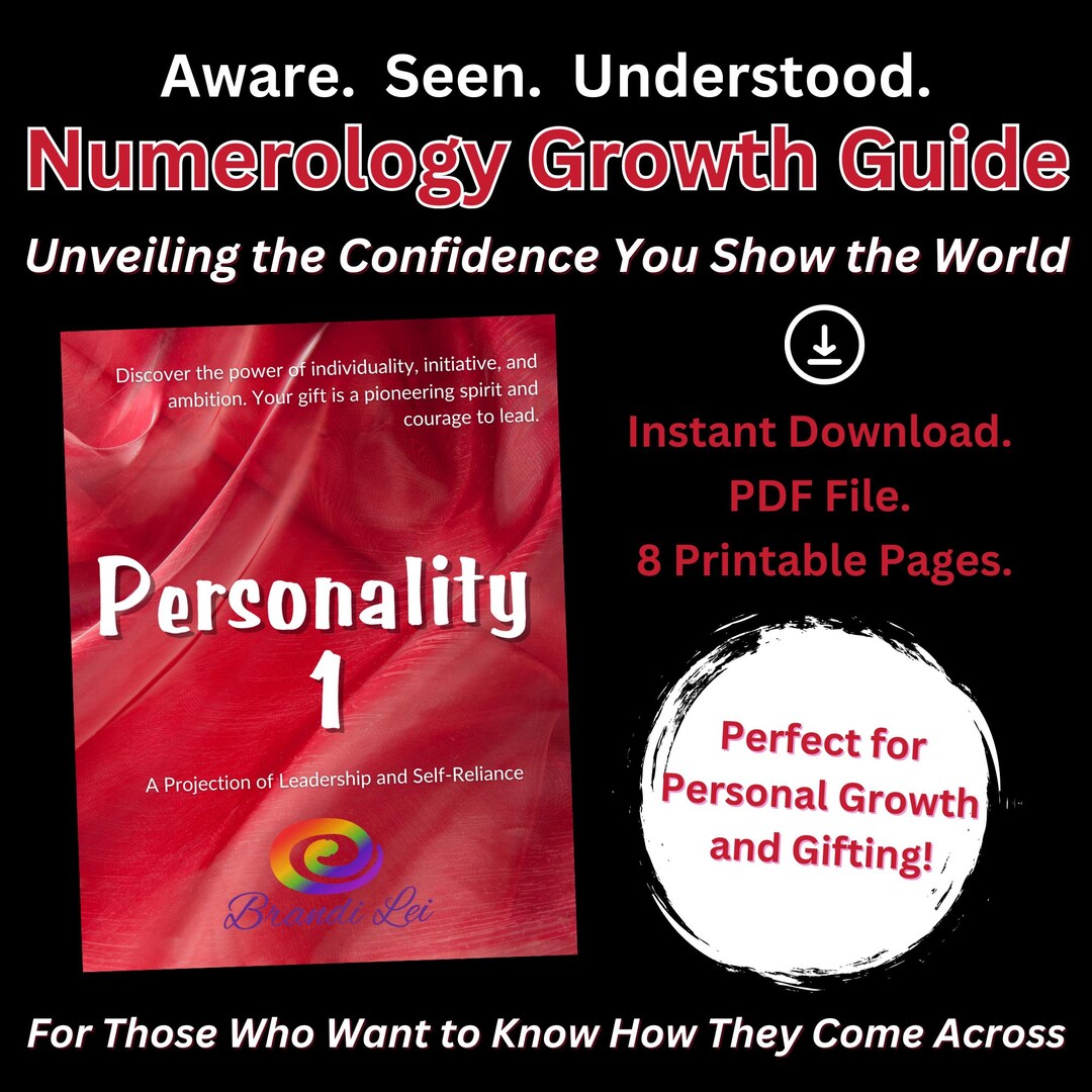 Personality Number 1 | Digital, Printable PDF Guide | Numerology ...