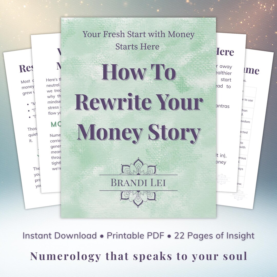 Money Mindset Workbook, Numerology Manifestation Guide, Abundance PDF ...