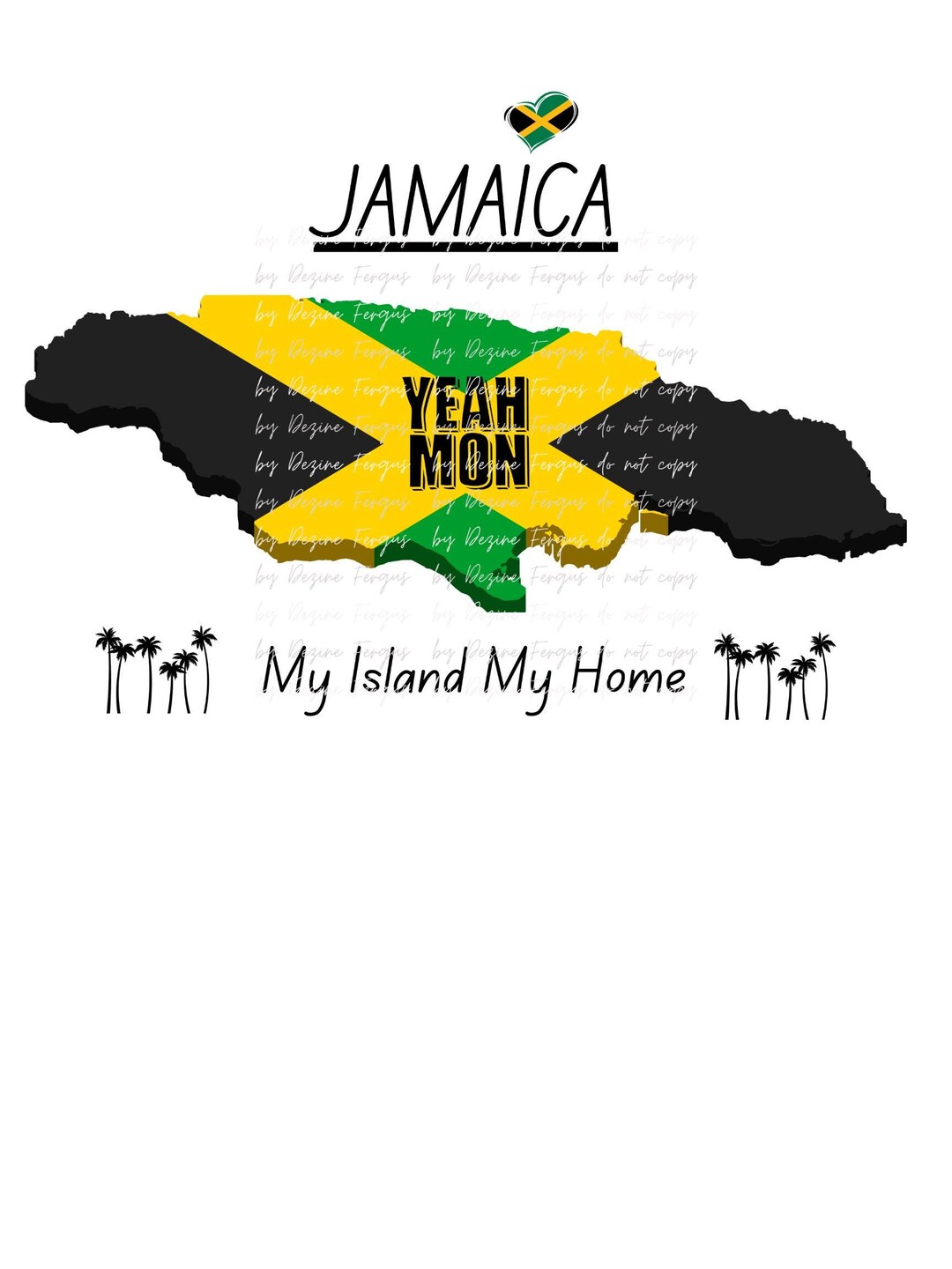 Jamaican Print My Island My Home - Etsy