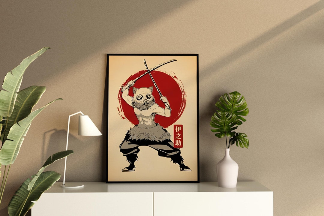 Inosuke Hashibira Art Print,anime Poster,demon Slayer Canvas Wall Art ...