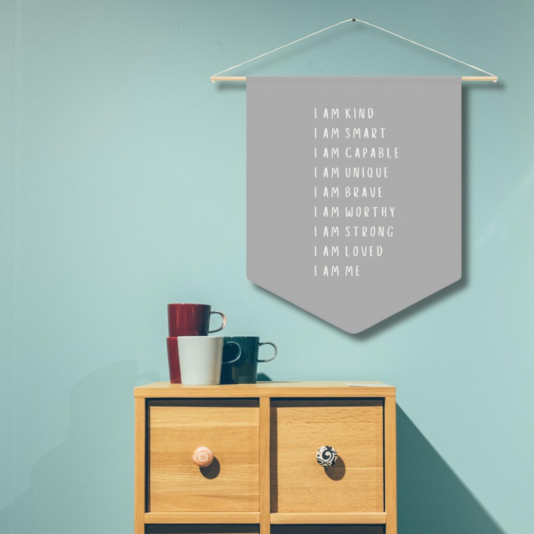 Positive Affirmation Banner | Pennant | Motivation Art | Positive Art ...