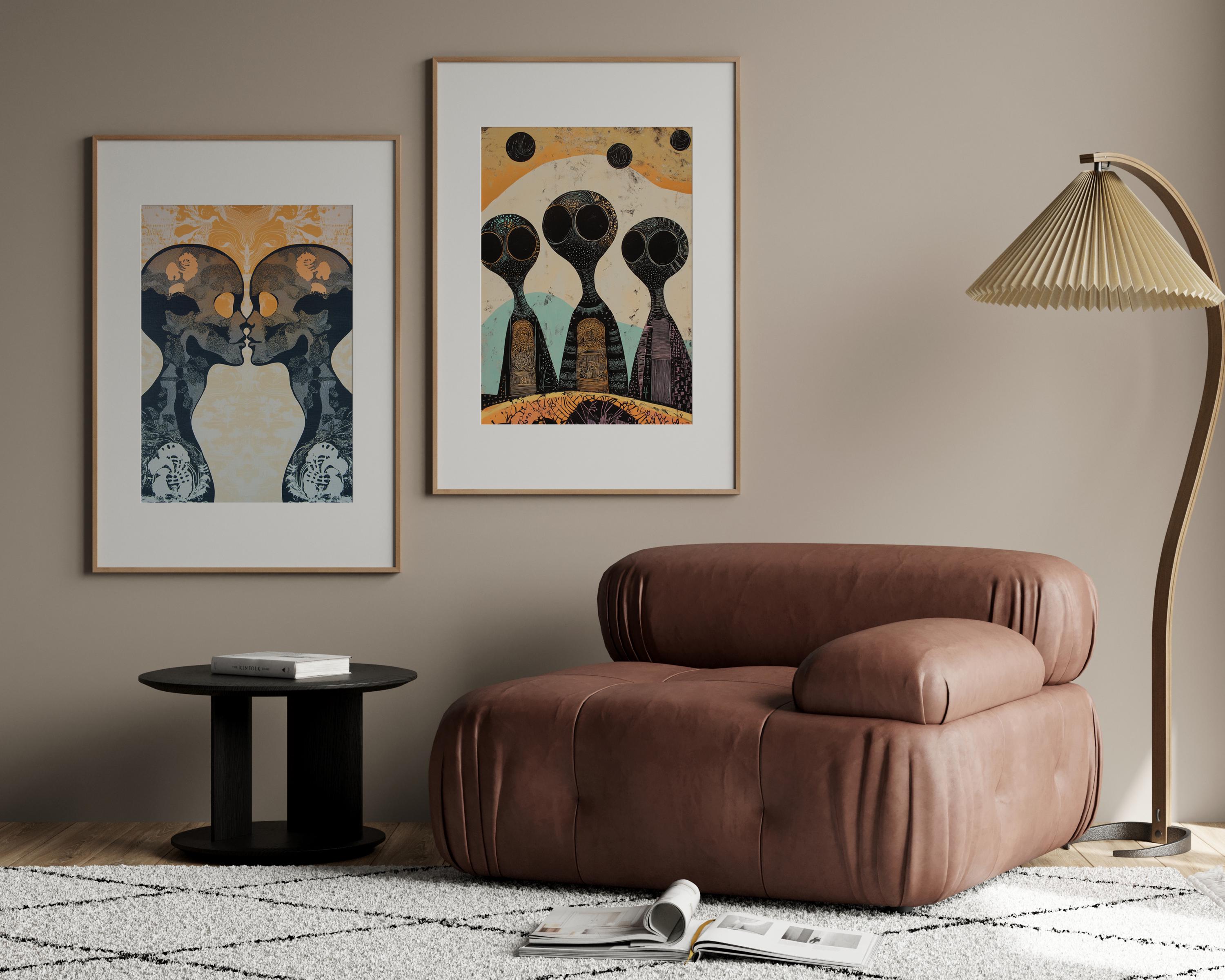 Whimsical Folk Art Patterns Set of 60, Playful Digital Prints, Colorful ...