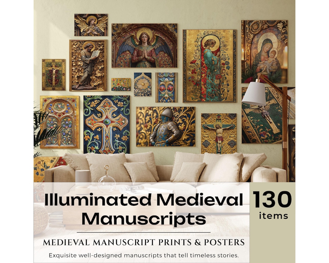Illuminated Medieval Manuscripts Collection | 130 Digital Art Prints ...