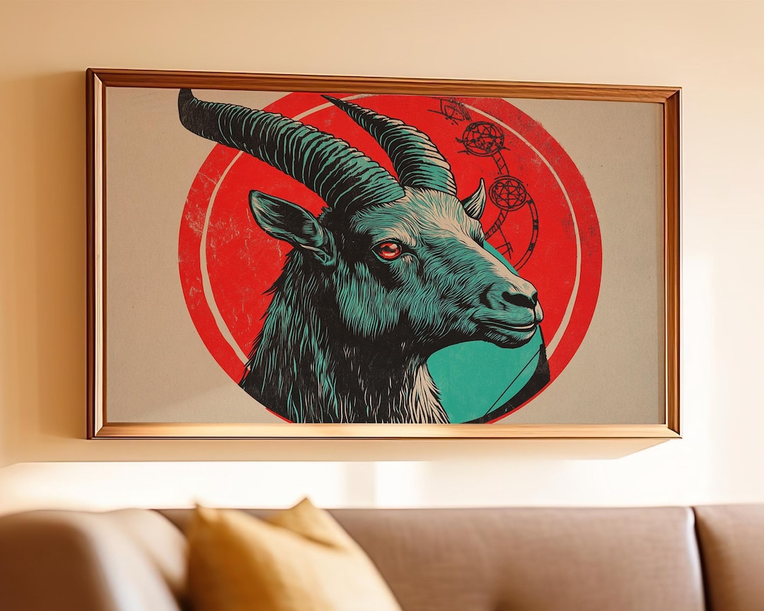 Celestial Goat: A Surreal Fusion of Nature & Geometry, Ethereal ...
