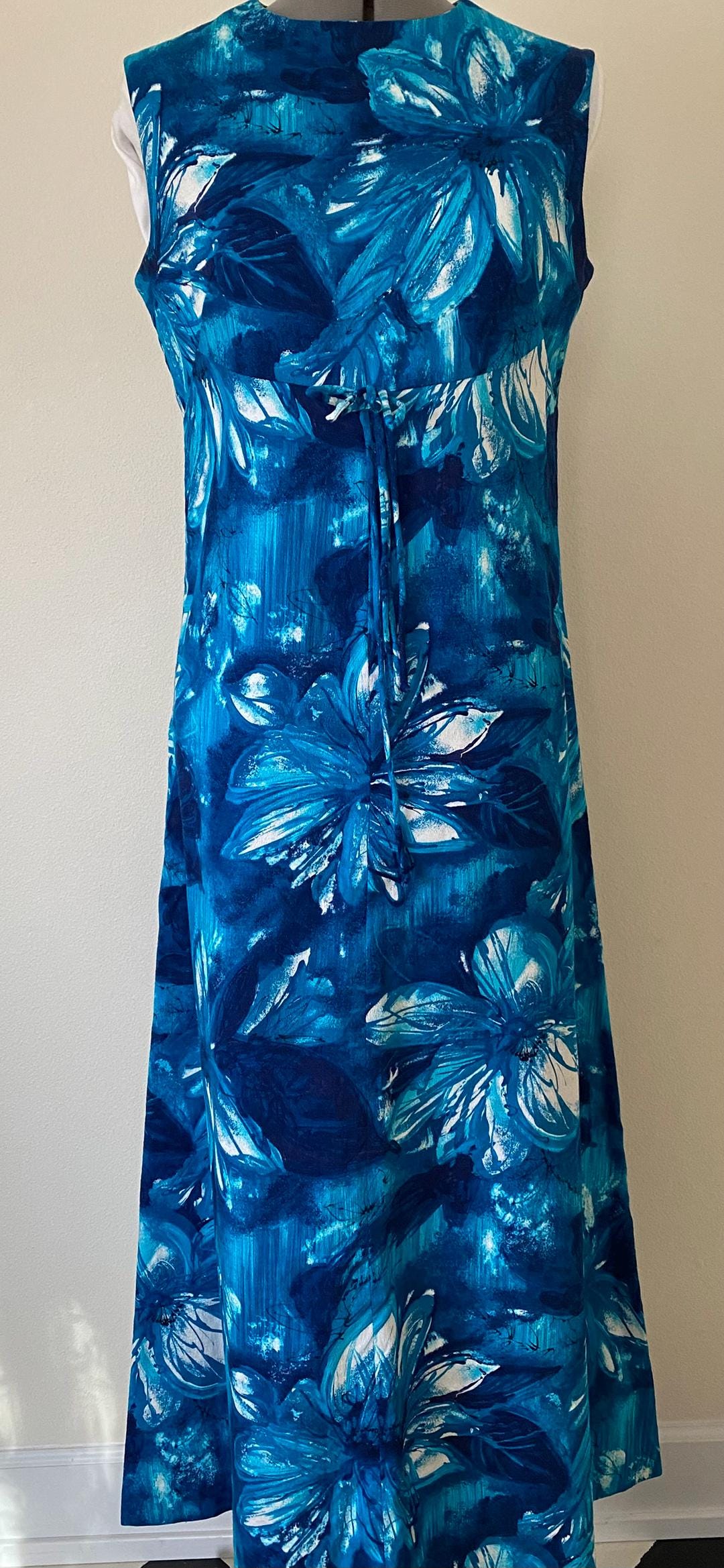 Vintage Hawaiian Bark Cloth Tiki Dress - Etsy