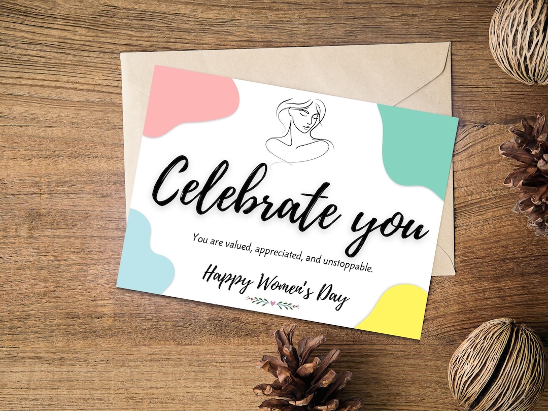 Women's Day Card,happy International Women's Day, Printable Digital ...