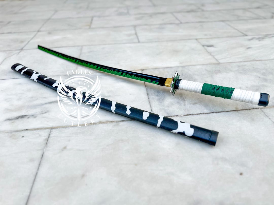 Sanemi Demon Slayer Ninja Katana Sword, Japanese Samurai Sword With ...