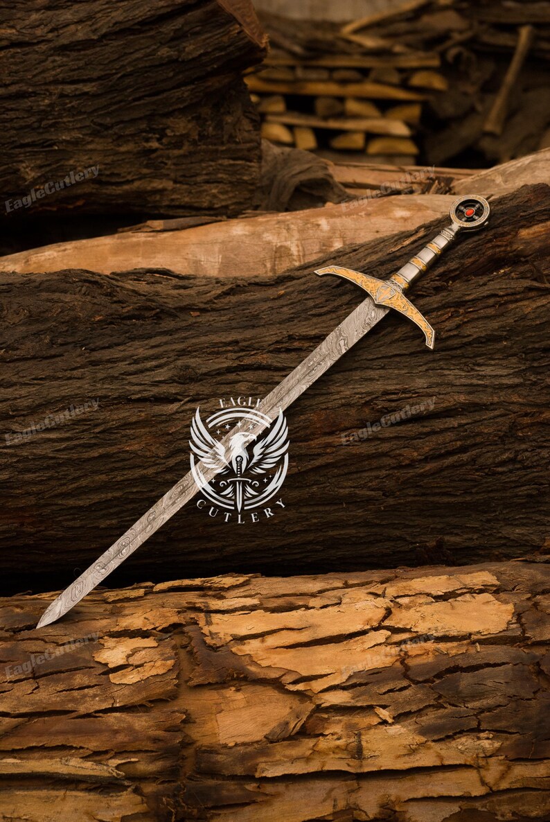 Holy Knight TEMPLAR Sword, Sword of Robin Hood, Damascus Steel Sword ...