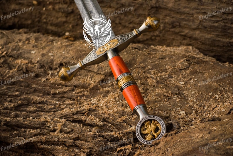 Holy Knight TEMPLAR Sword, Sword of Robin Hood, Damascus Steel Sword ...