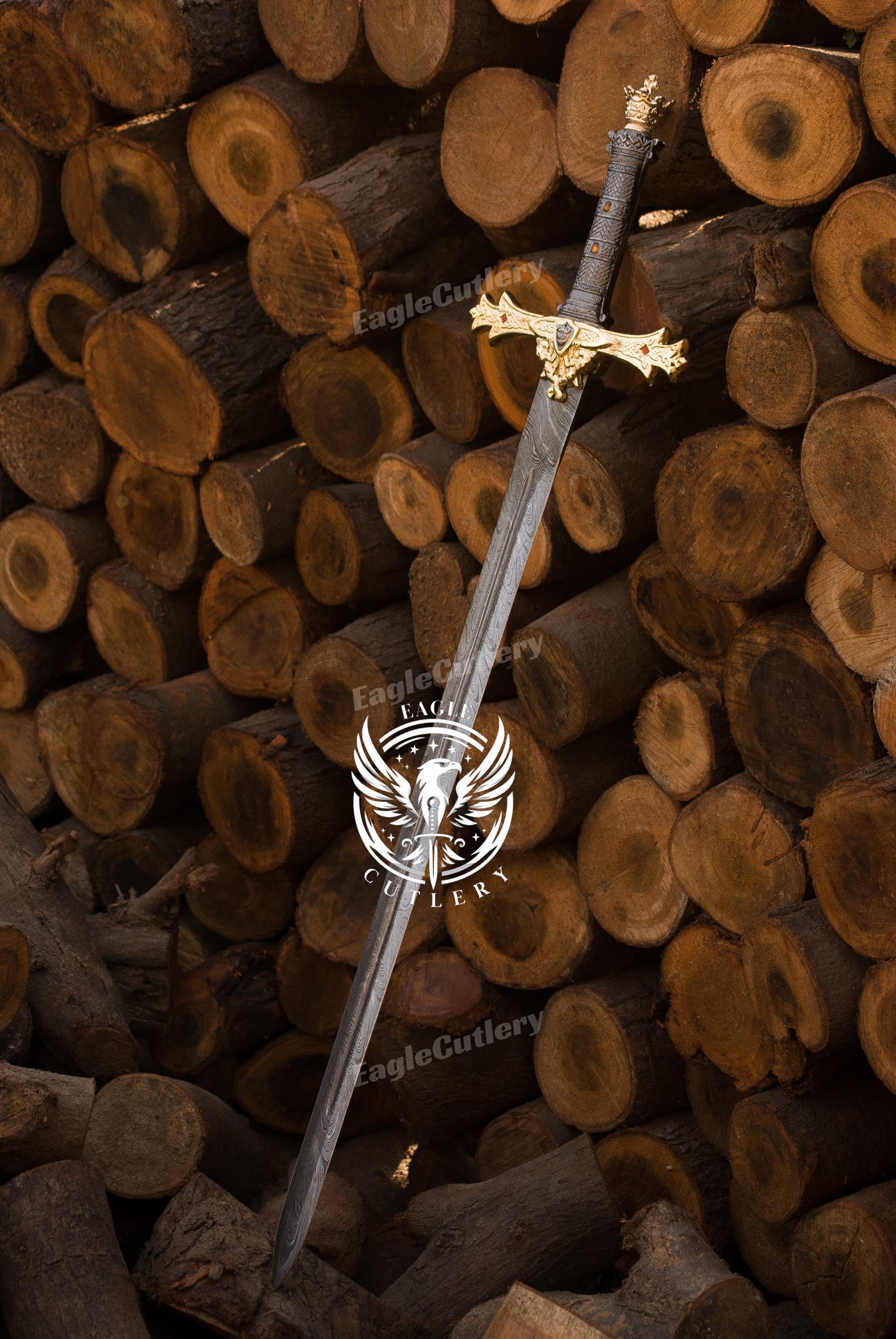 Holy Knight TEMPLAR Sword, Sword of Robin Hood, Damascus Steel Sword ...