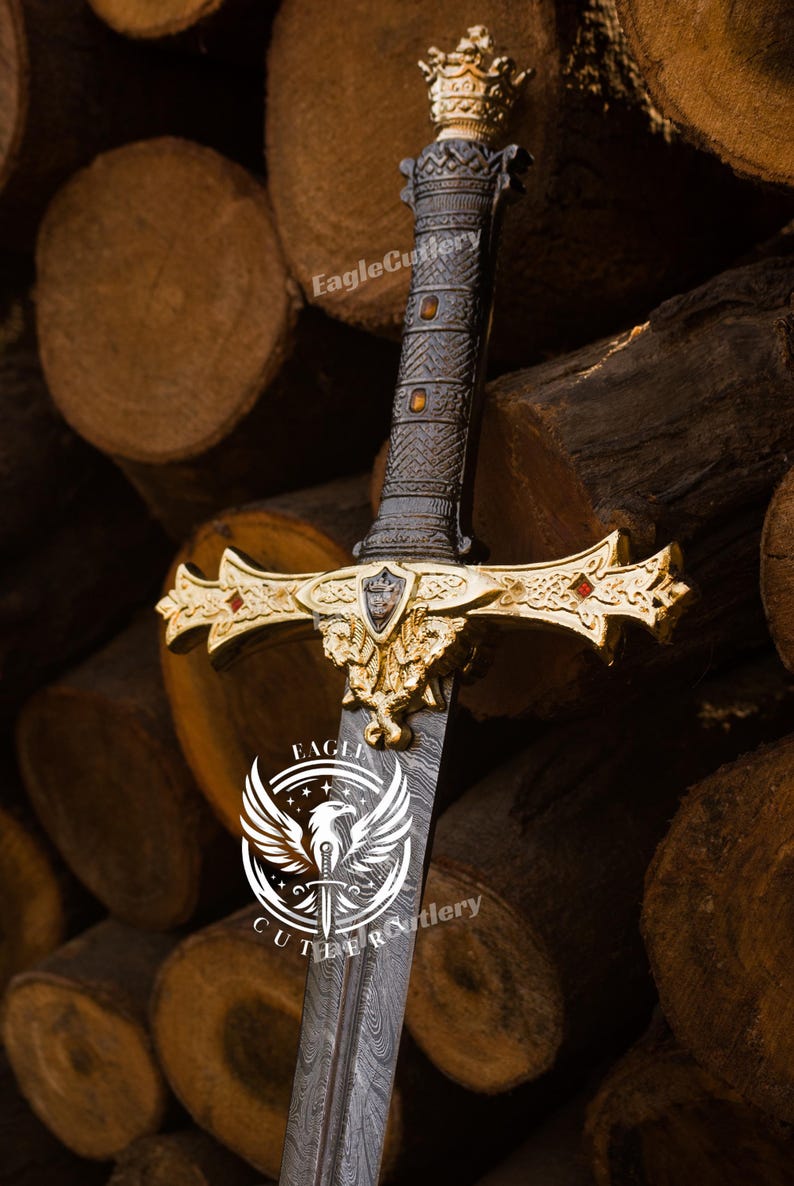 Holy Knight TEMPLAR Sword, Sword of Robin Hood, Damascus Steel Sword ...