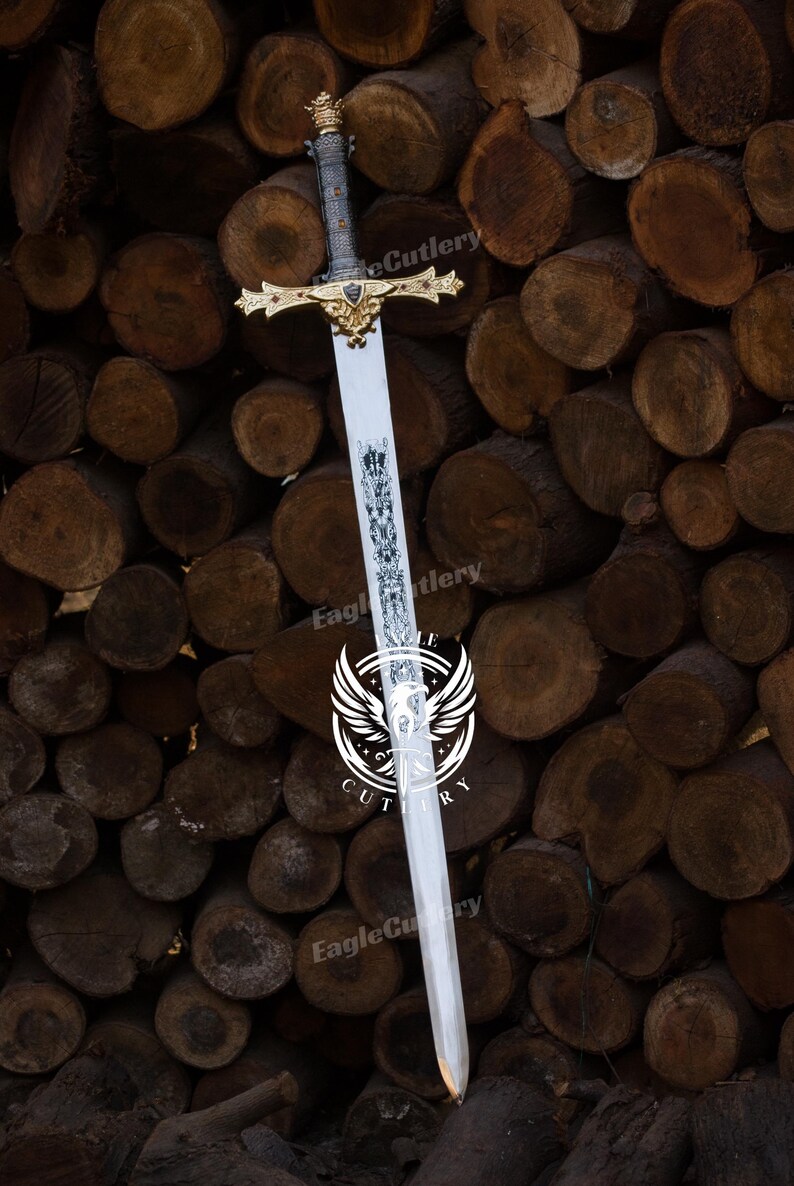 Holy Knight TEMPLAR Sword, Sword of Robin Hood, Damascus Steel Sword ...