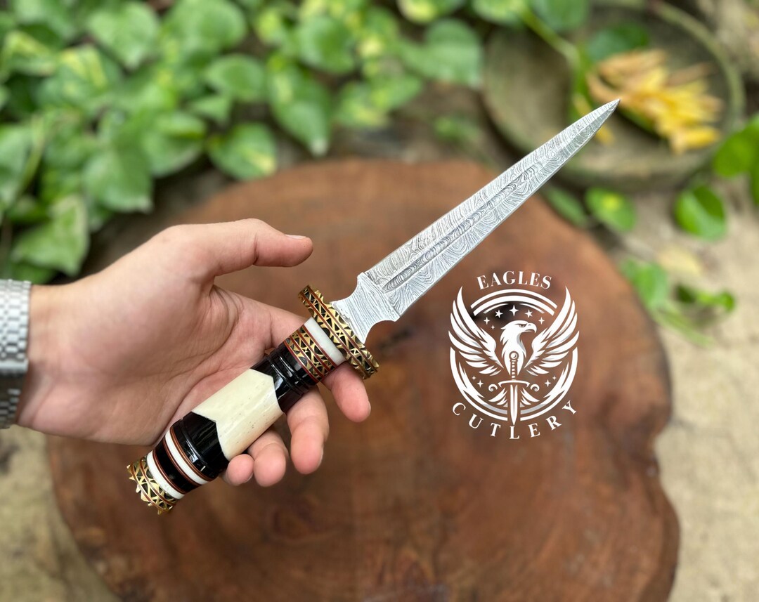 Custom Handmade Dagger Damascus Steel Blade, Hand Forged Dagger ...