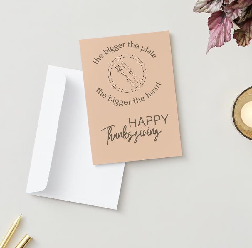 Printable Thanksgiving Greeting Card 3 - Etsy