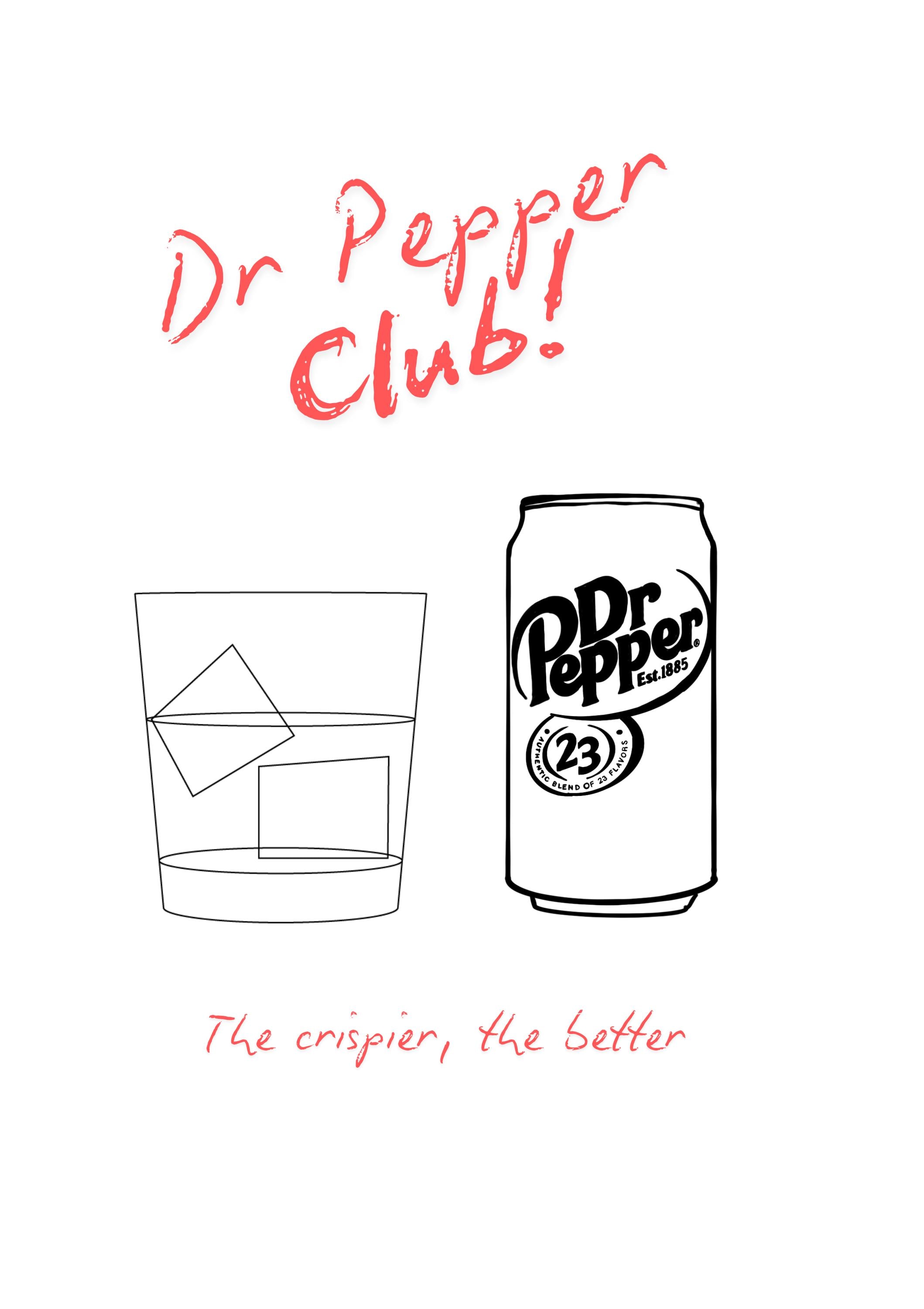 Dr Pepper Club Poster, Printable Poster, Dorm Room Poster, Movie Room ...