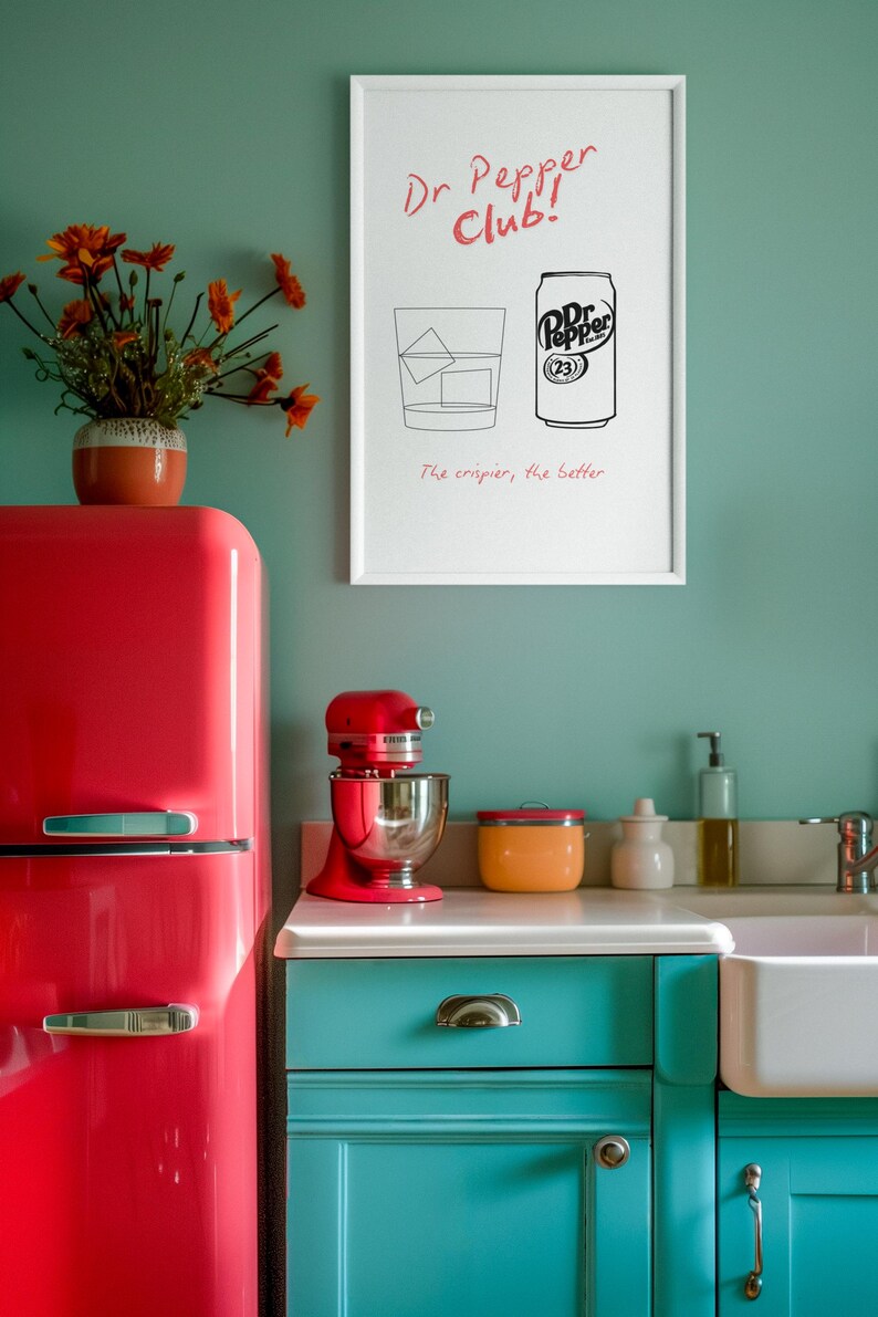 Dr Pepper Club Poster, Printable Poster, Dorm Room Poster, Movie Room ...