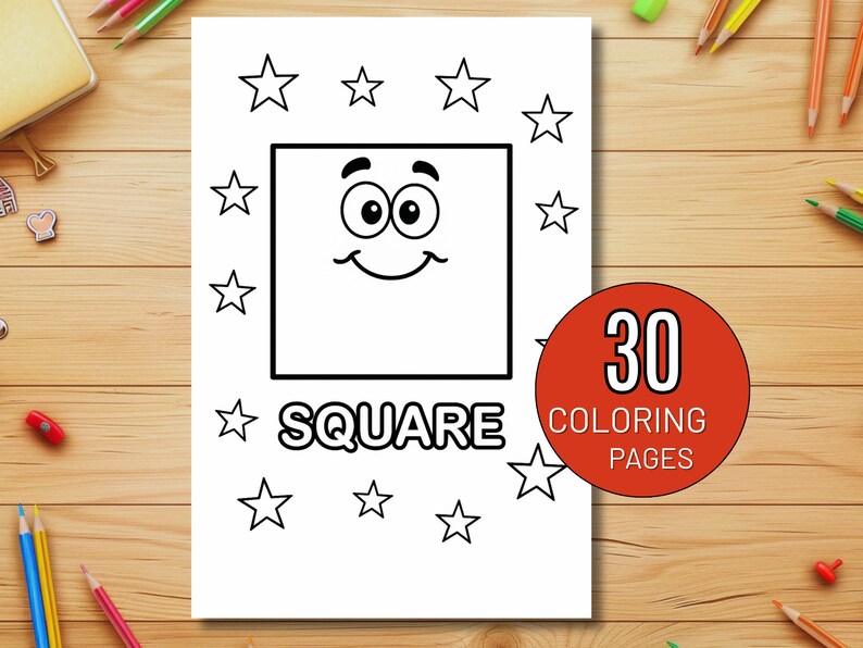 30 Shapes Coloring Pages for Kids, Printable Shape Worksheets ...