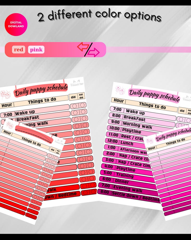 Daily Puppy Schedule,editable Daily Dog Routine,puppy Planner,daily Dog ...