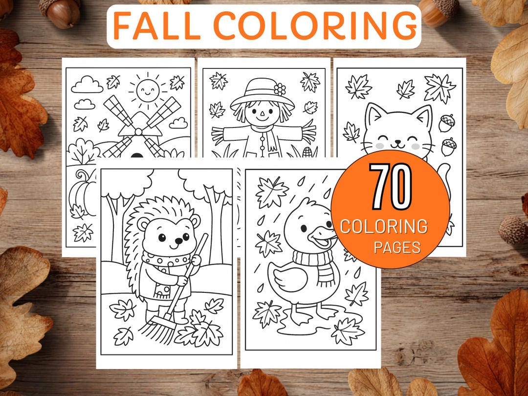 Fall Coloring Pages, Fall Coloring Book, Fall Coloring Sheets, Autumn ...