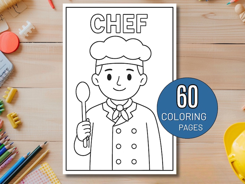 Occupation Coloring Pages for Kids, 60 Printable Career Coloring Sheets ...