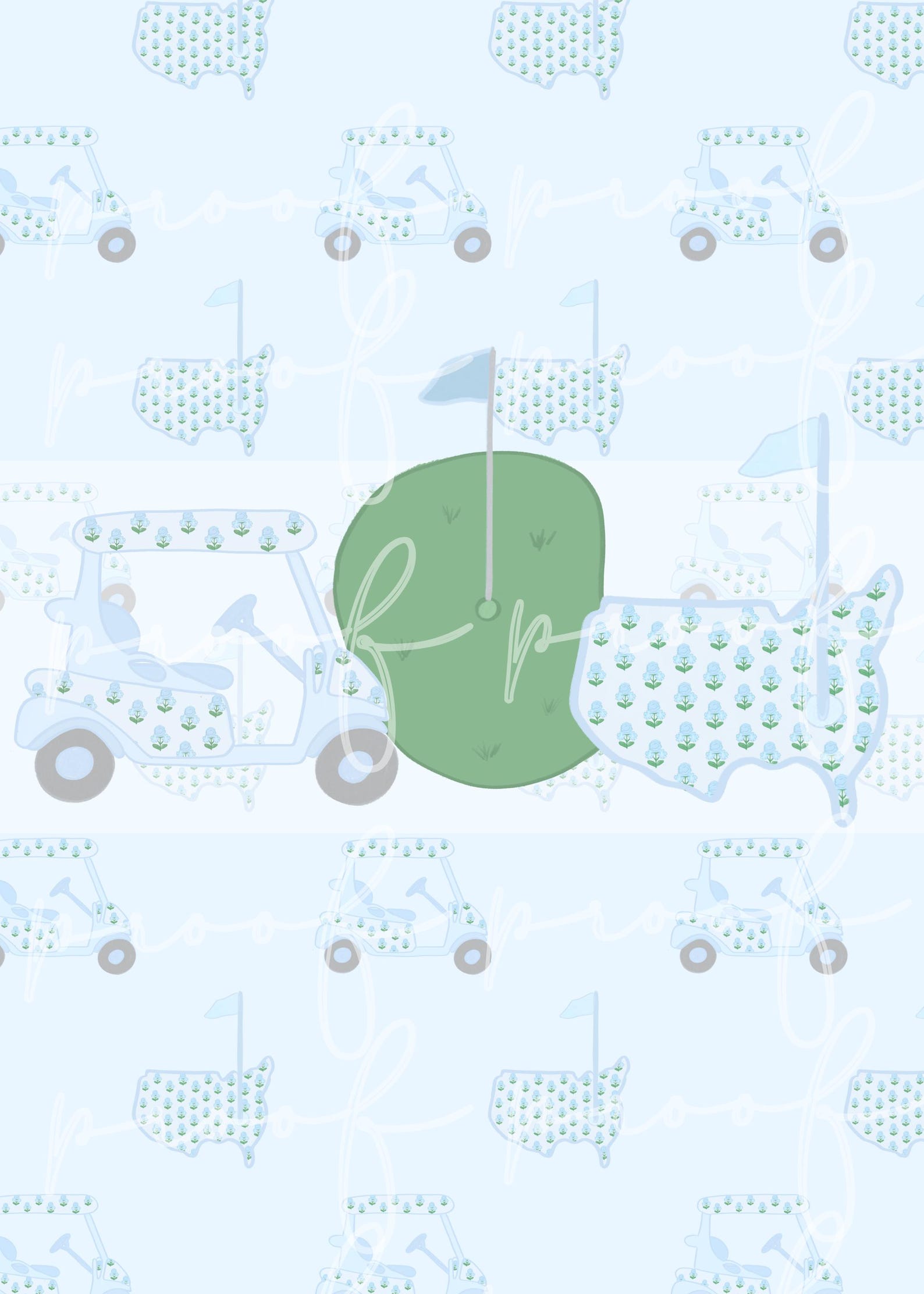 Masters Inspired and Golf Floral- Seamless Pattern Not Included - Etsy